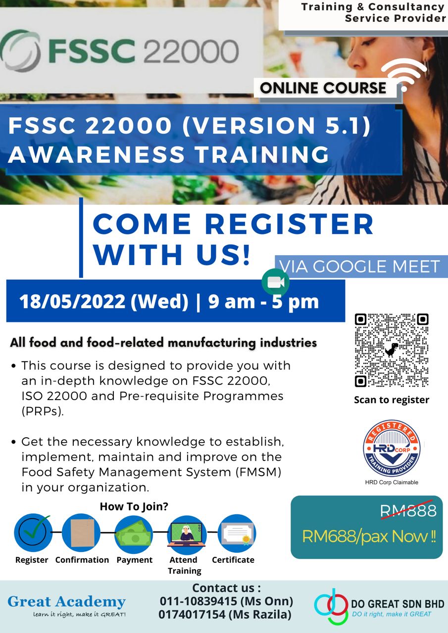 FSSC 22000 Version5.1 Awareness Training | Do Great Sdn Bhd